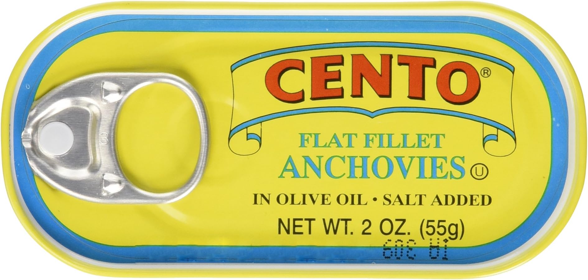 Amazon.com : Cento Flat Anchovies in Olive Oil, 2 Ounce : Grocery ...