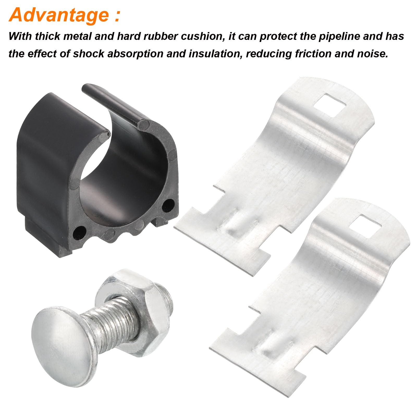 Snapklik.com : Uxcell Rubber Cushion Strut Clamp 5Pcs 1-11/32 ...