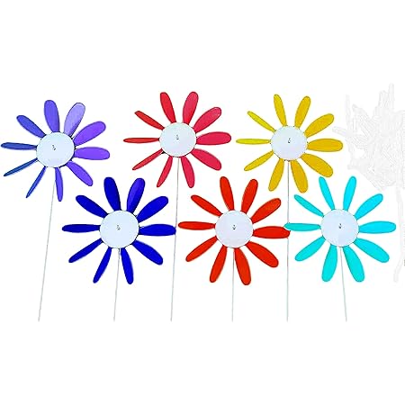 Amazon.com: Beloit Plastics 12” Diameter Spinning Daisy (6 Pack Random ...