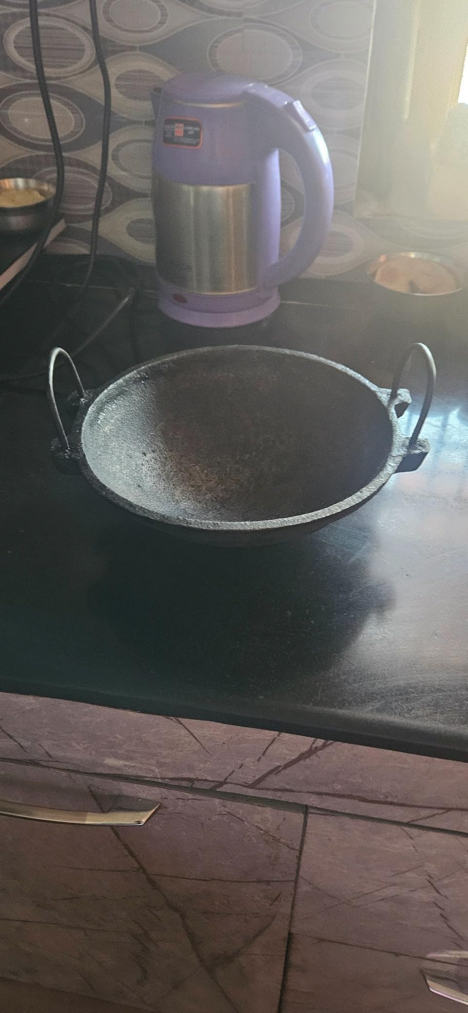 Buy Seematis Kitchen - Cast Iron Kadai | Pre Seasoned/Kadai (Size - 12 ...