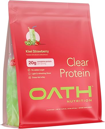 Amazon.com: Oath Nutrition Clear Whey Isolate Protein Powder, Kiwi ...