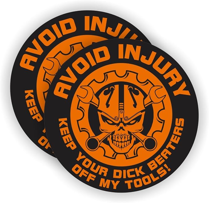 Amazon.com: Avoid Injury ~ Keep Your Dk Beaters Off My Tools Hard Hat ...