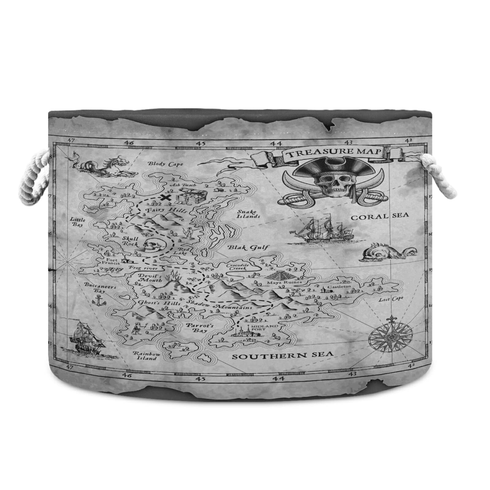 Black And White Treasure Maps