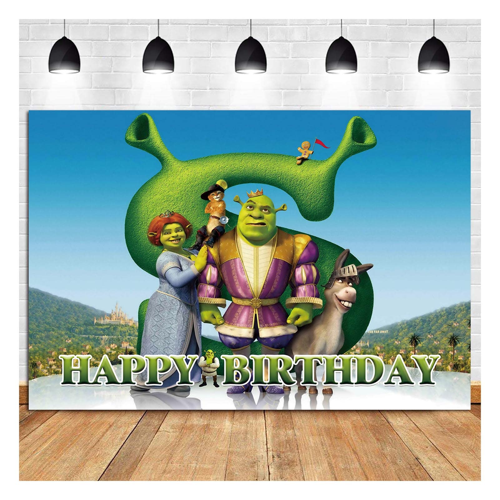 Buy Shrek Theme Photography Backdrop Blue Sky Green Monster Photo Booth ...