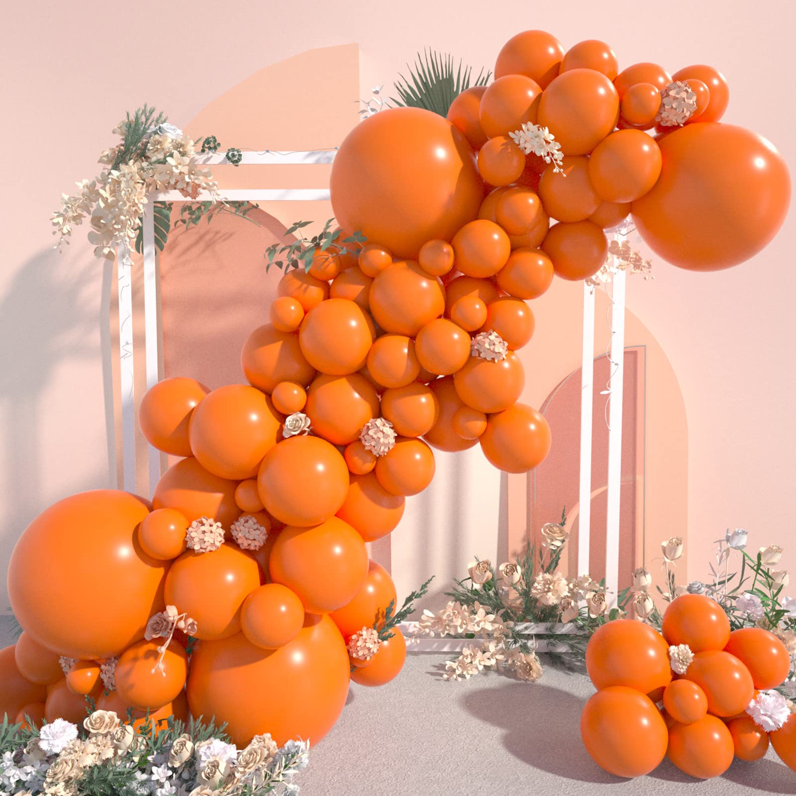 Snapklik.com : CACOLULU Orange Balloons Garland Arch - 120Pcs 18+12+10 ...