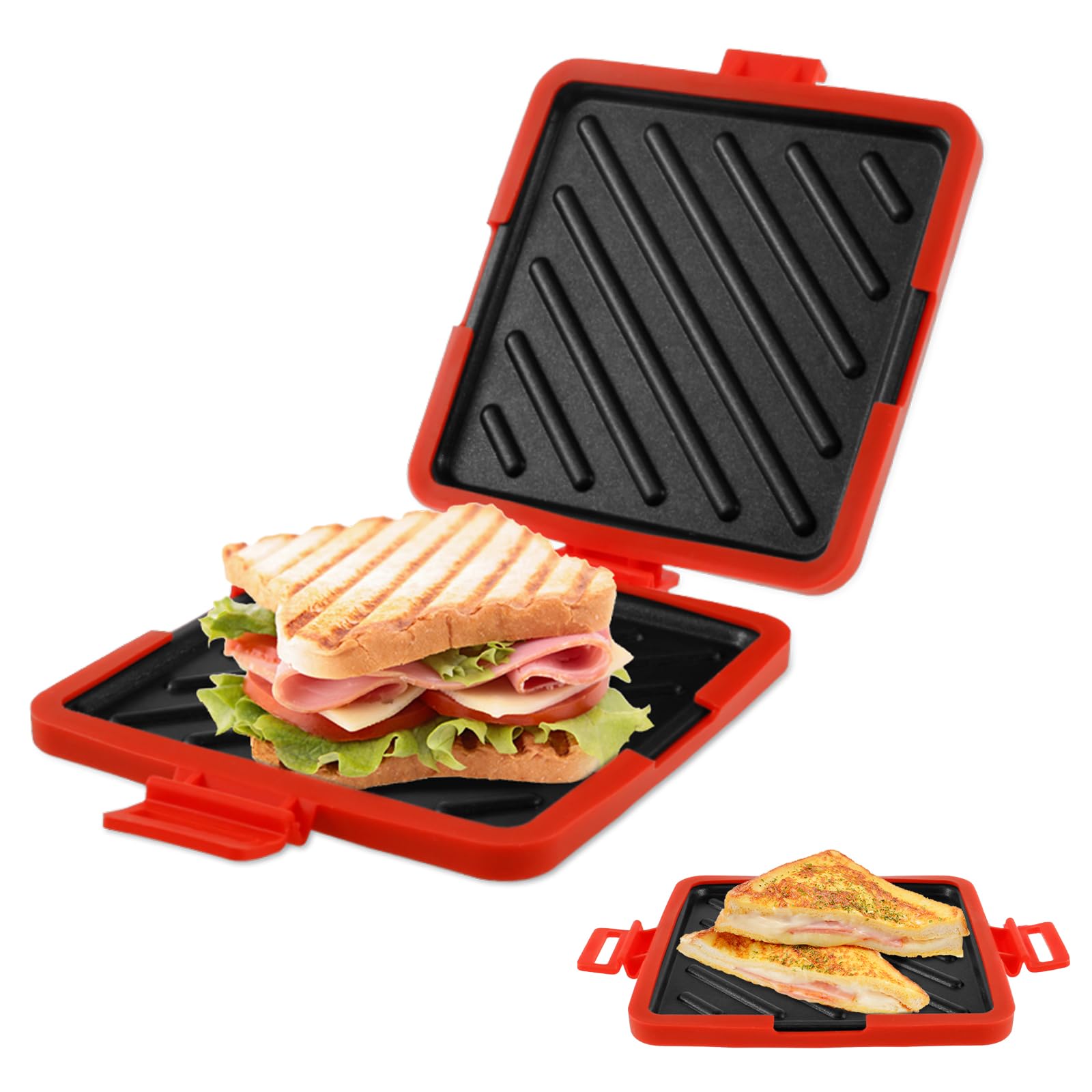 Microwave Toastie Sandwich Maker Non Stick Microwavable Toastie Makers ...
