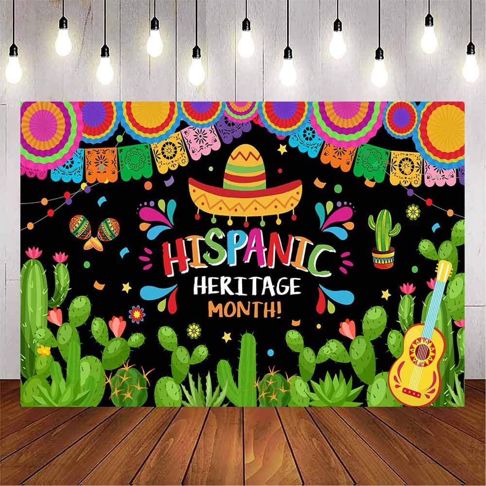 Amazon.com: VanillaBay Hispanic Heritage Month Backdrop Latin American ...
