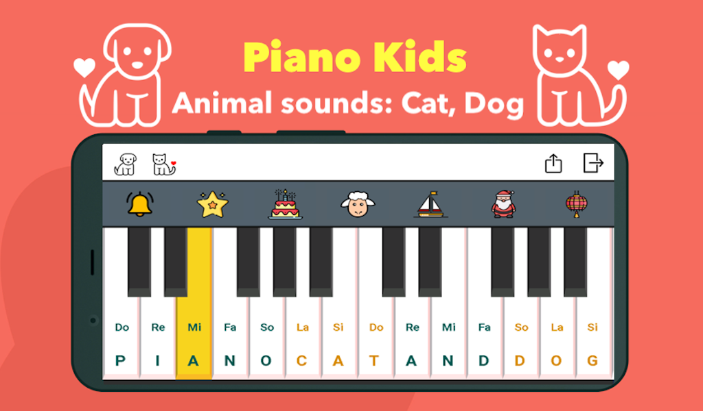 Piano Kids. Piano Cat and Dog. Piano Animal Sounds - App on Amazon Appstore