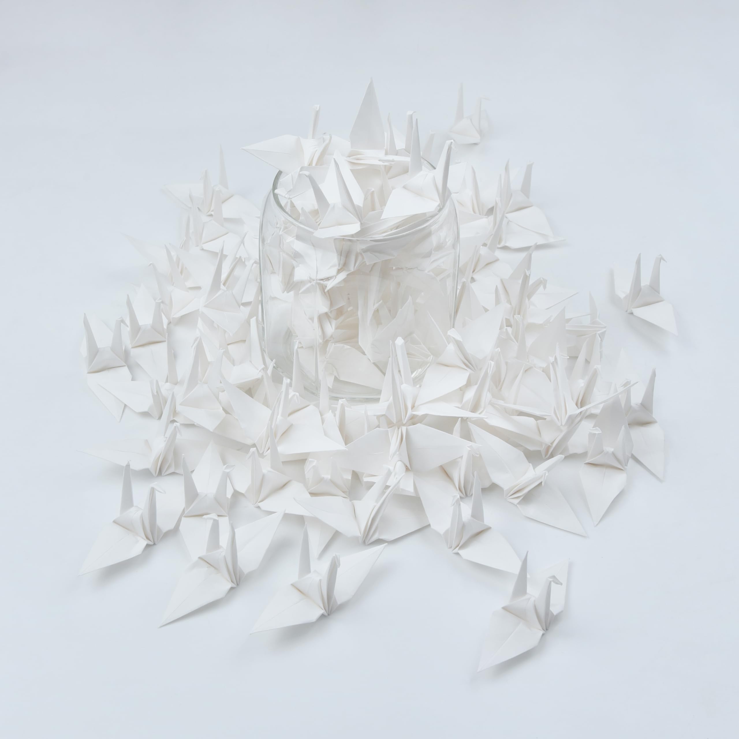Amazon.com: 100 PCS Origami Paper Cranes Ivory Colors, Origami Crane ...