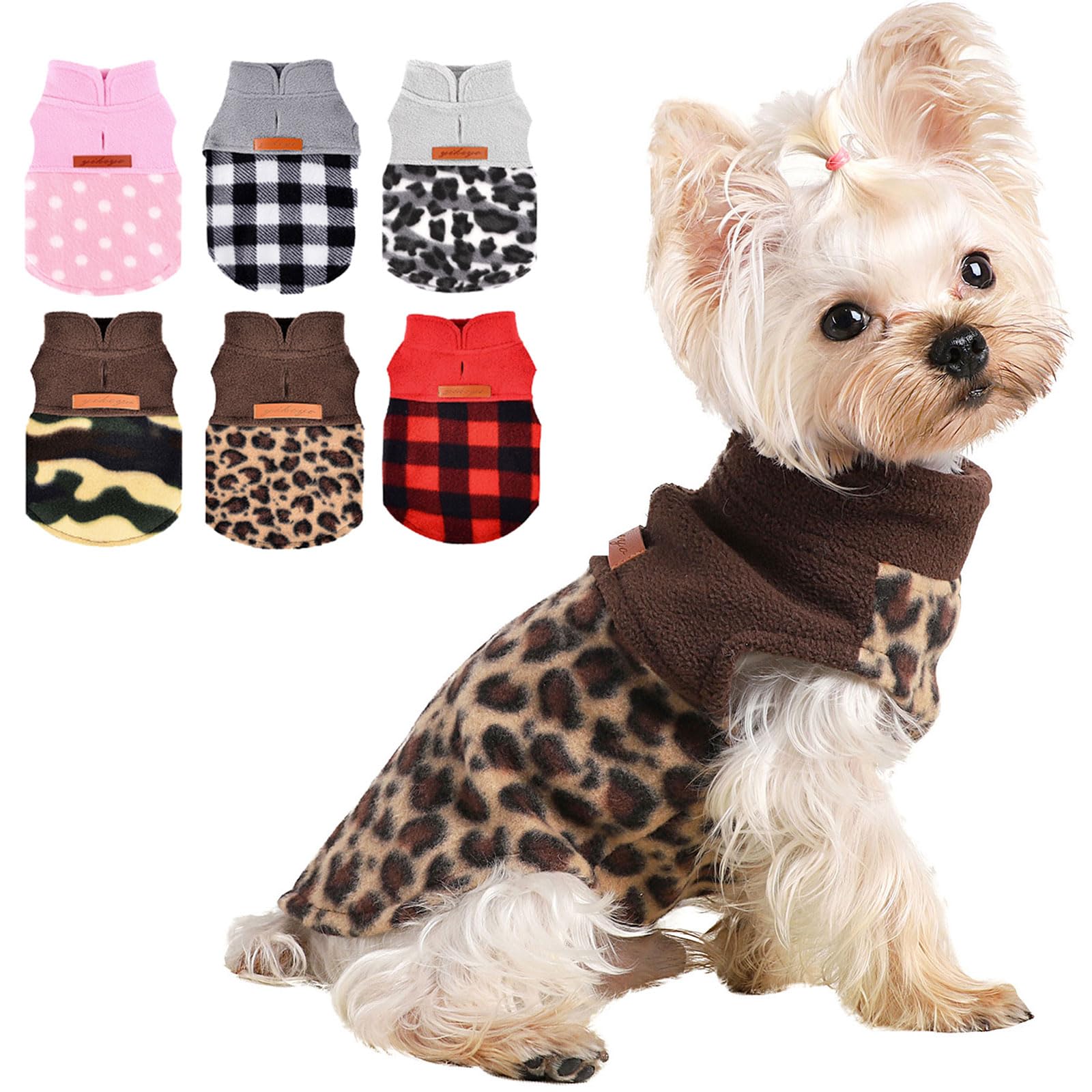 Amazon.com : Dog Sweaters for Small Dogs Boy Girl, Plaid Dog Sweater ...