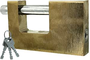 Anti-theft Armored Padlock, Cylinder with 10 mm Locking Bar, 3 Keys ...