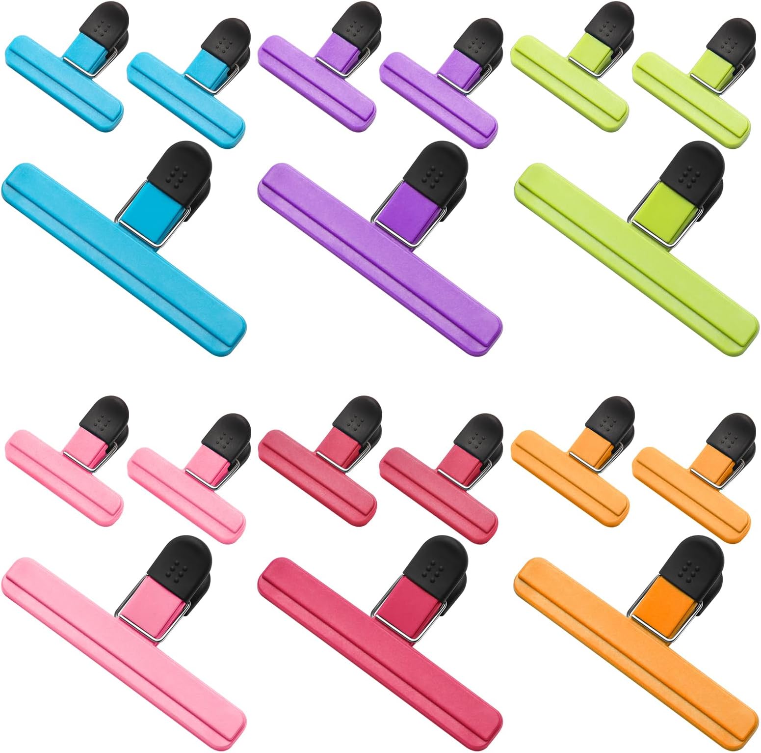 Amazon.com: SUNMALL Chip Bag Clips, 12 Pack Heavy Duty Food Clips ...