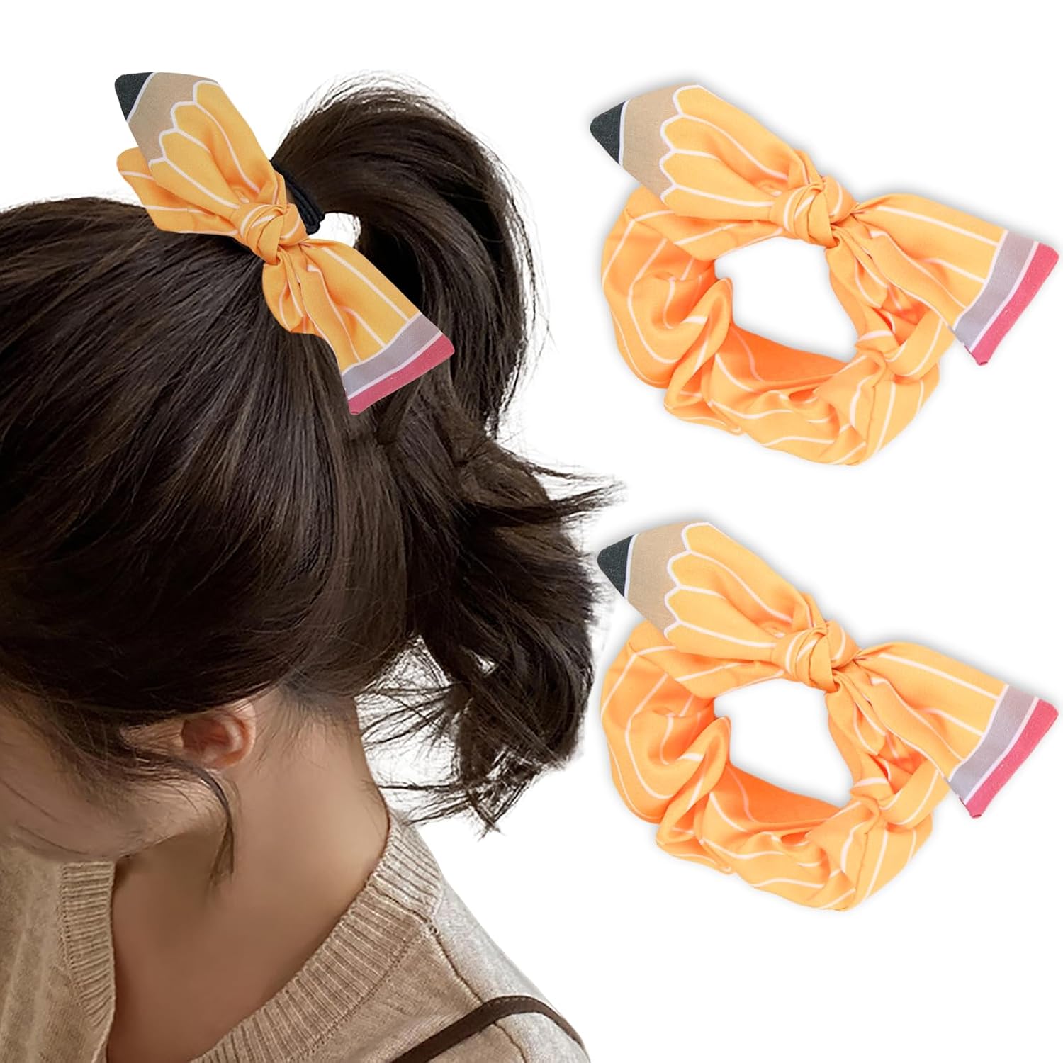 Amazon.com : Teacher Headband Ponytail Holder Hair Scrunchies for Women ...