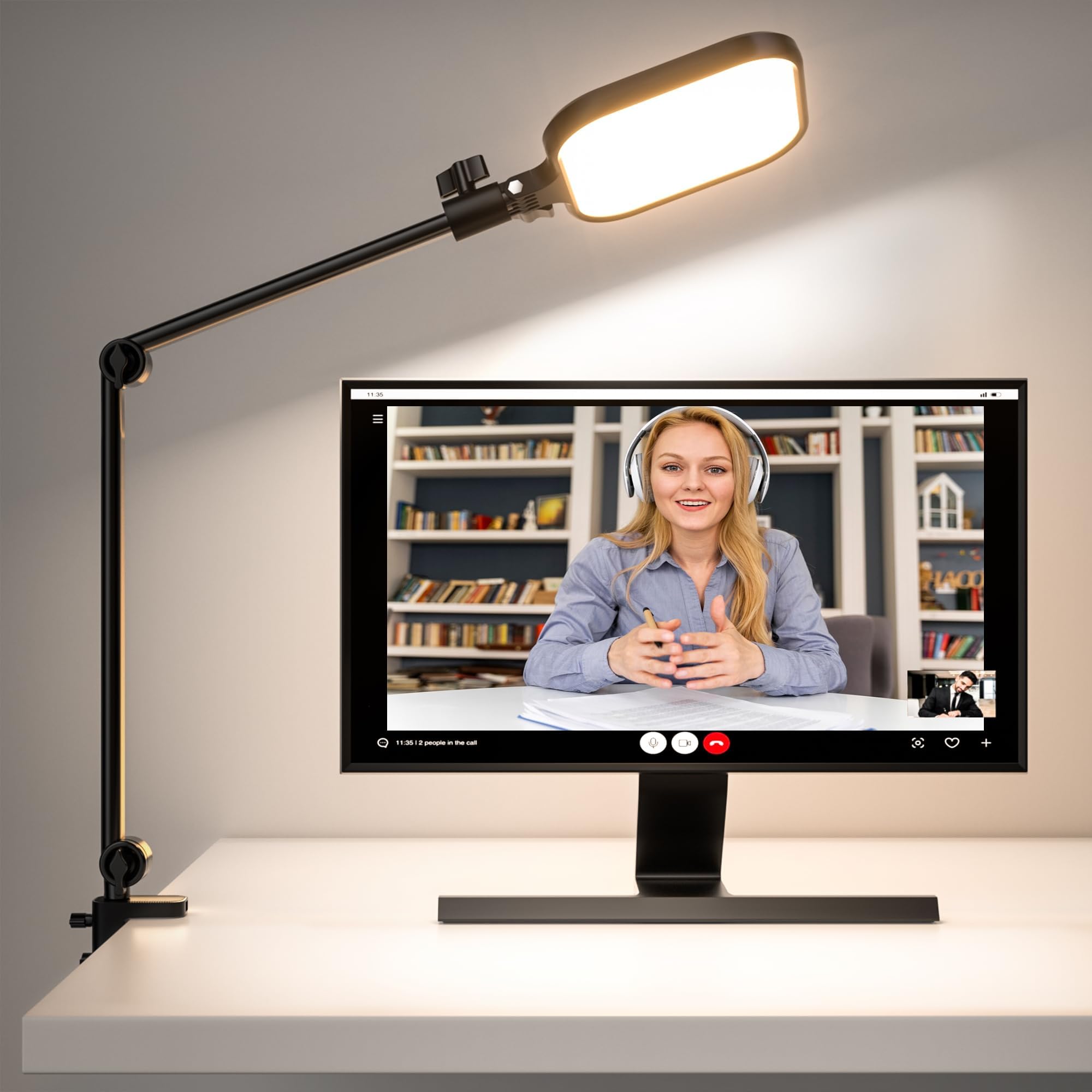 Amazon.com: UBeesize Streaming Light, 8" Ring Light for Desk with Clamp ...
