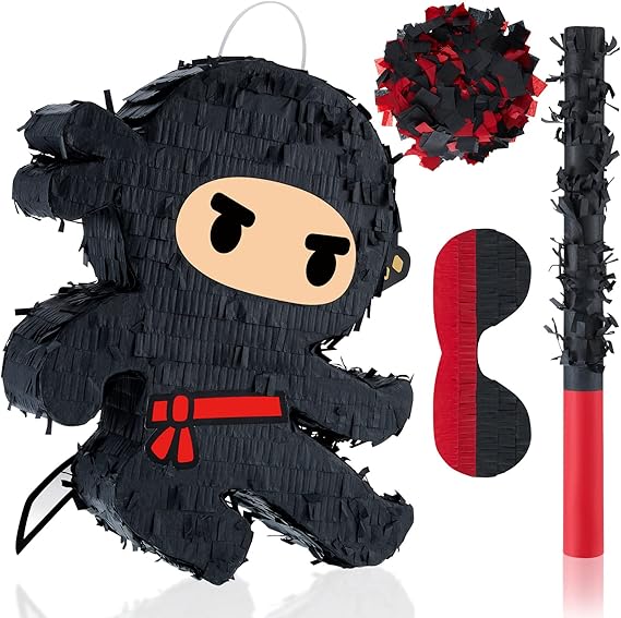Amazon.com: Karate Ninja Piñata Ninja Birthday Party Supplies with ...