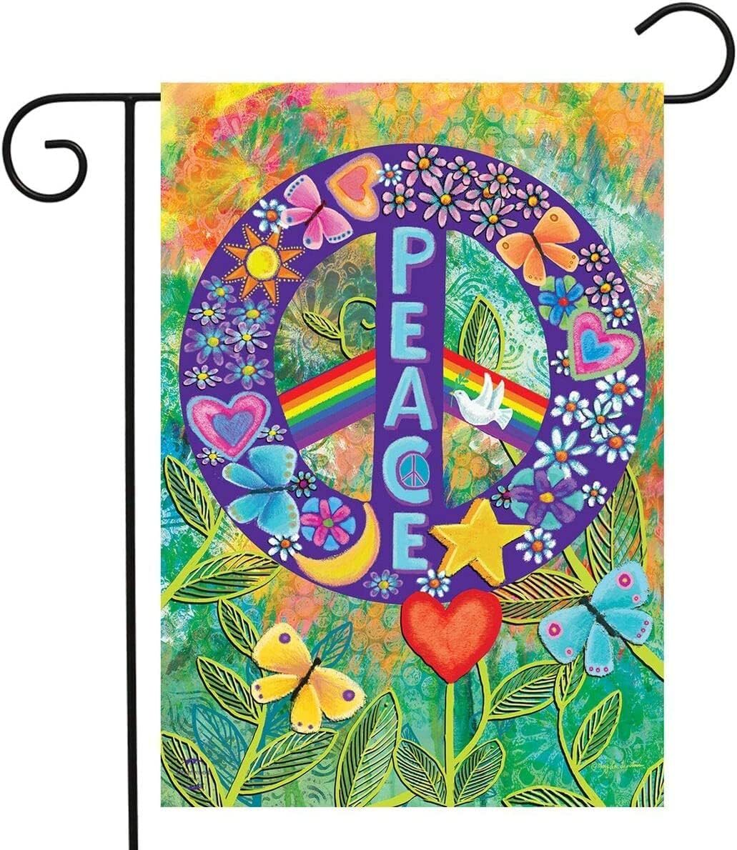 Amazon.com : Peace and Love Watercolor Art Peace House 12 x 18 Inch ...