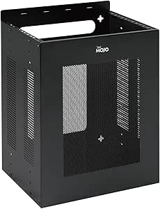 Tecmojo 4U Vertical Wall-Mount Rack Cabinet Enclosure, Low Profile ...