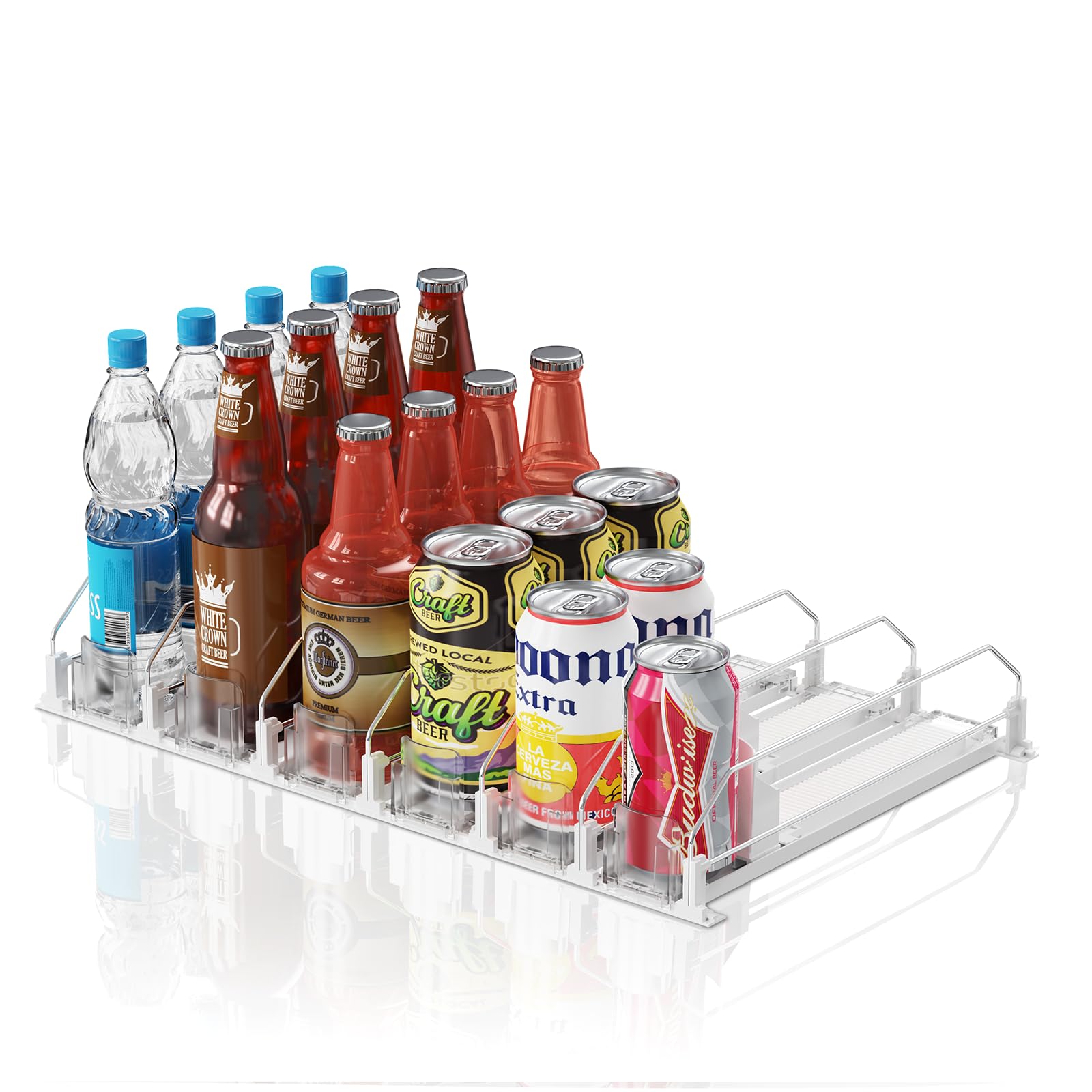 Snapklik.com : JUNMEI Drink Organizer For Mini Fridge,12oz 16oz 20oz ...