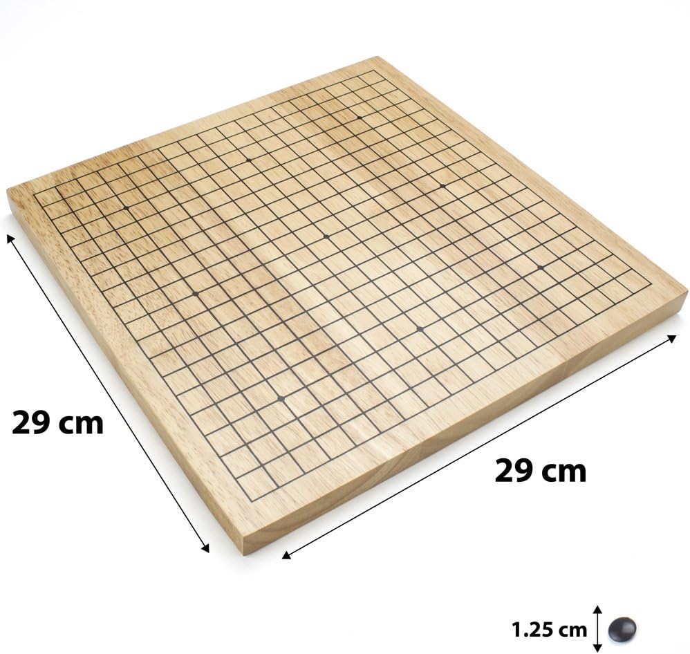 Buy Go Set with Natural Wood Board | Portable 29 x 29cm (11.4 x 11.4 ...