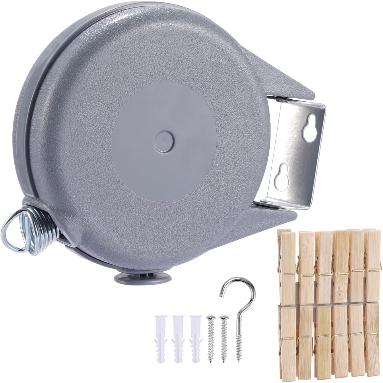 Retractable Clothesline 40 FT Heavy Duty Laundry Washing Line with 12 ...