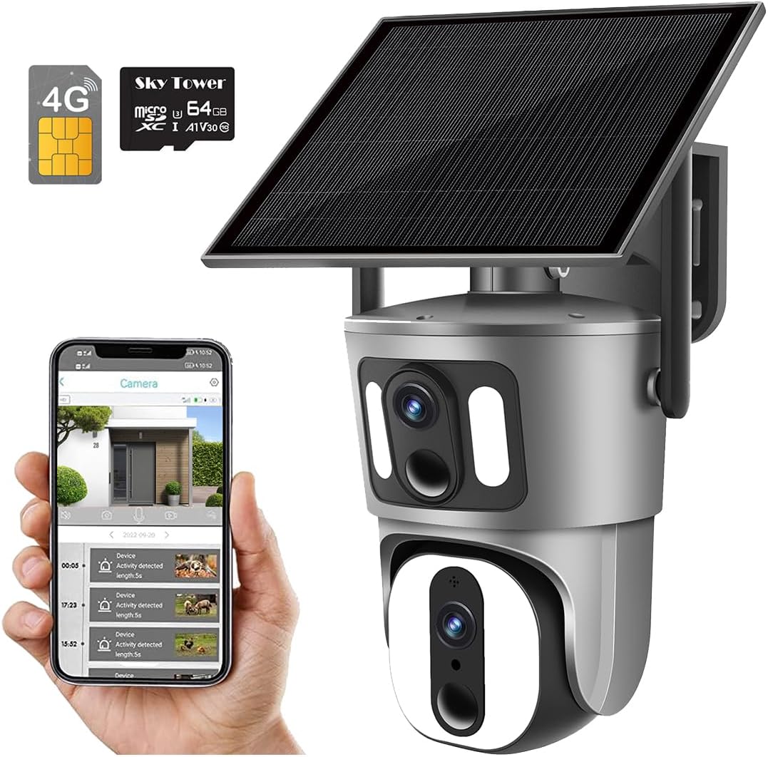 Amazon.com : Sky Tower 4MP UHD 4G/5G LTE Cellular Wireless Dual Cameras ...