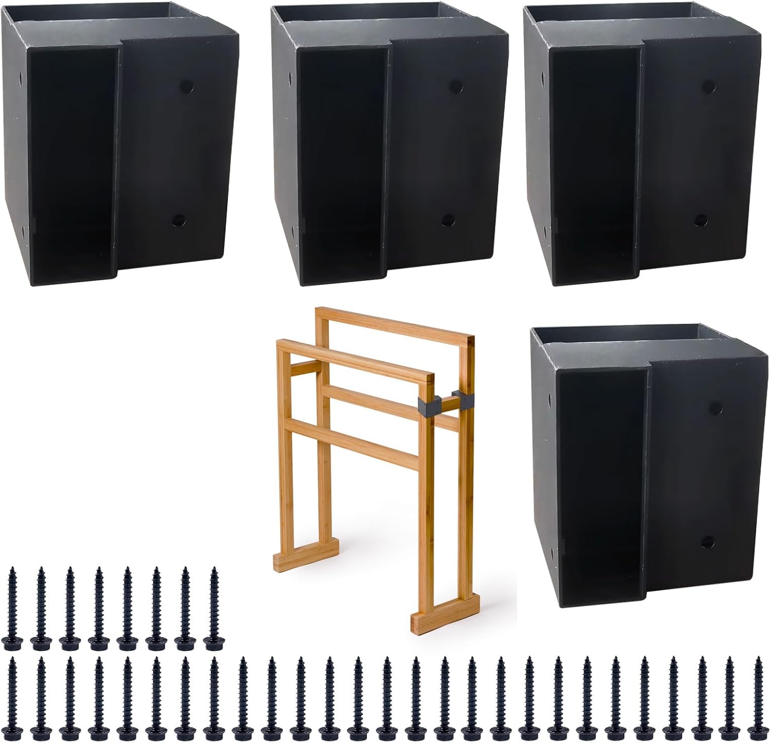 4 Workbench Bracket Kit Heavy-Duty 3-Way Right Angle Corner Brackets ...