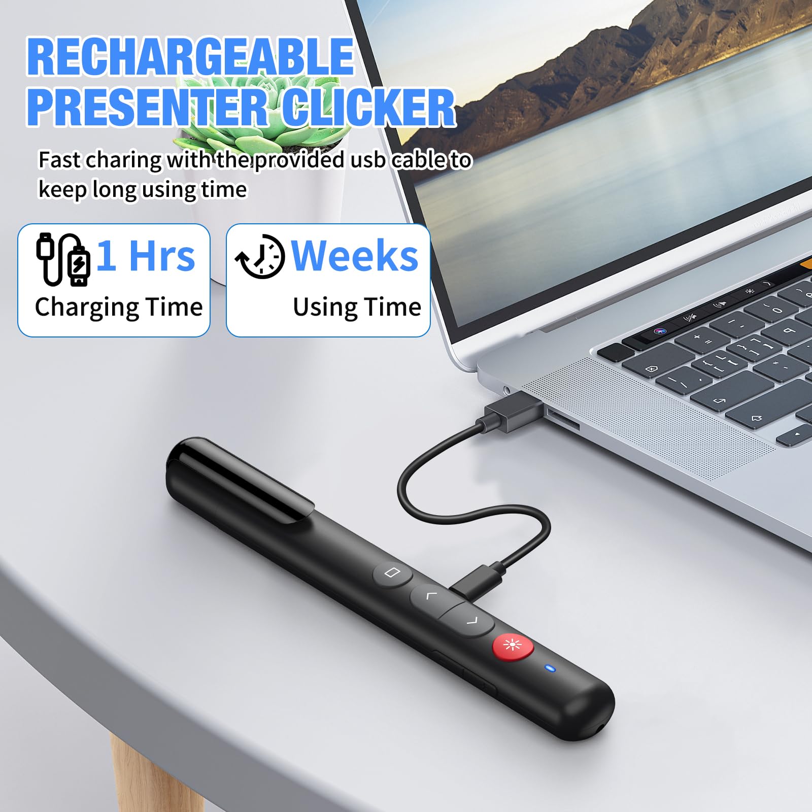 Snapklik.com : NinjajoyOX Rechargeable Presentation Clicker Wireless ...