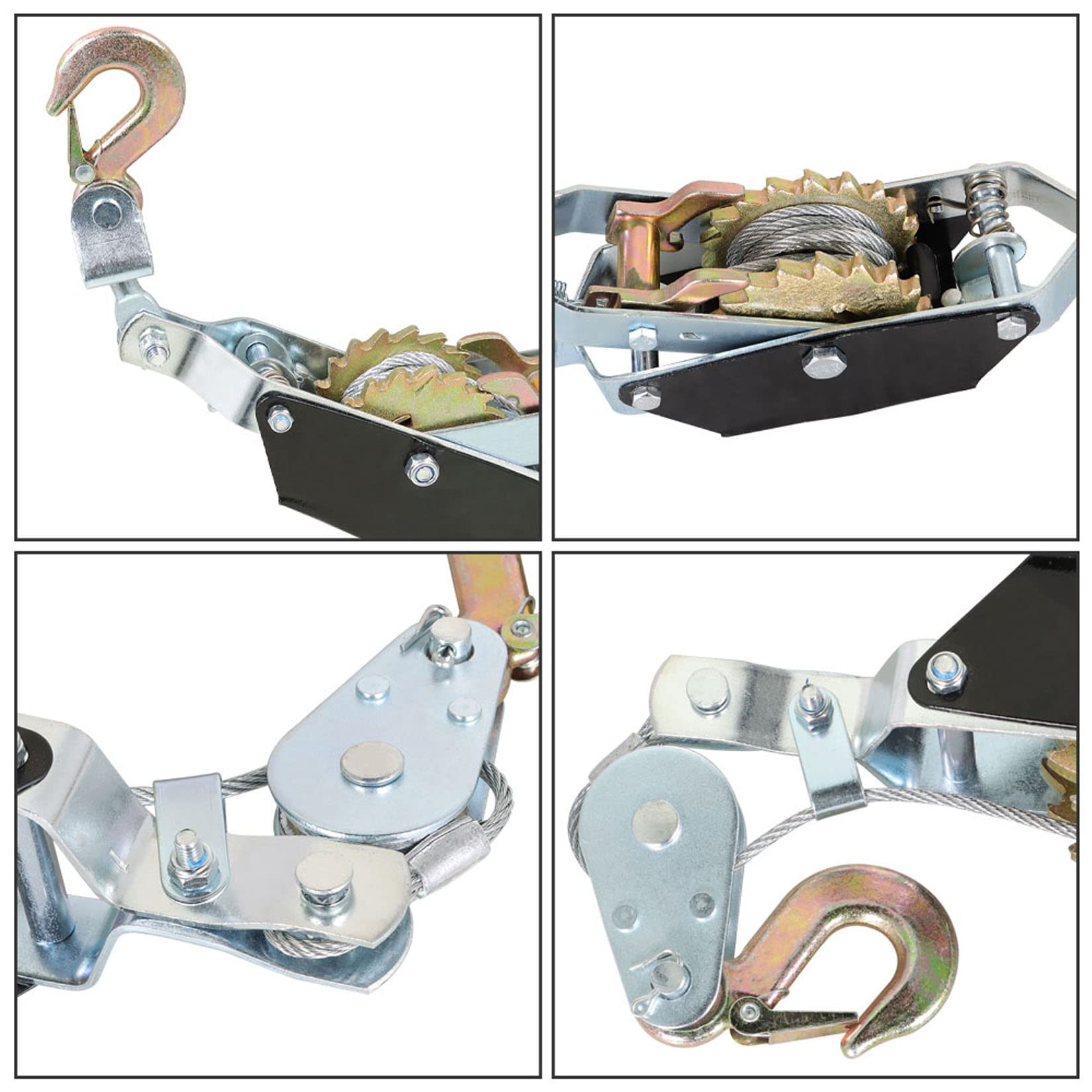 Snapklik.com : Portable 2 Ton Dual Gear Heavy Duty Power Puller