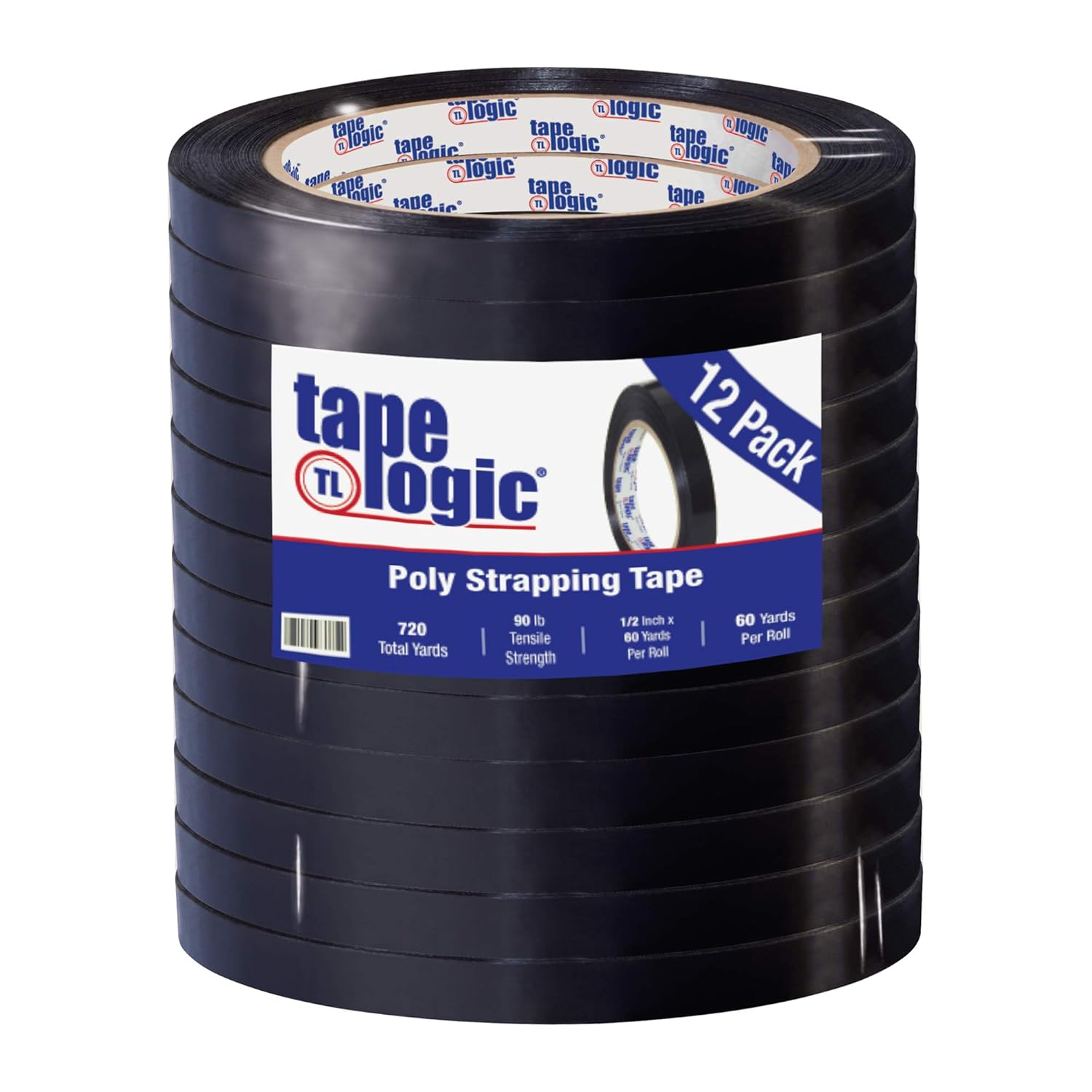 Amazon.com: Aviditi Tape Logic 1/2 Inch x 60 Yards, Black Poly ...