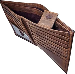 Amazon.com: #P51308 BiFold Men's RFID Protected, Genuine Leather Wallet ...