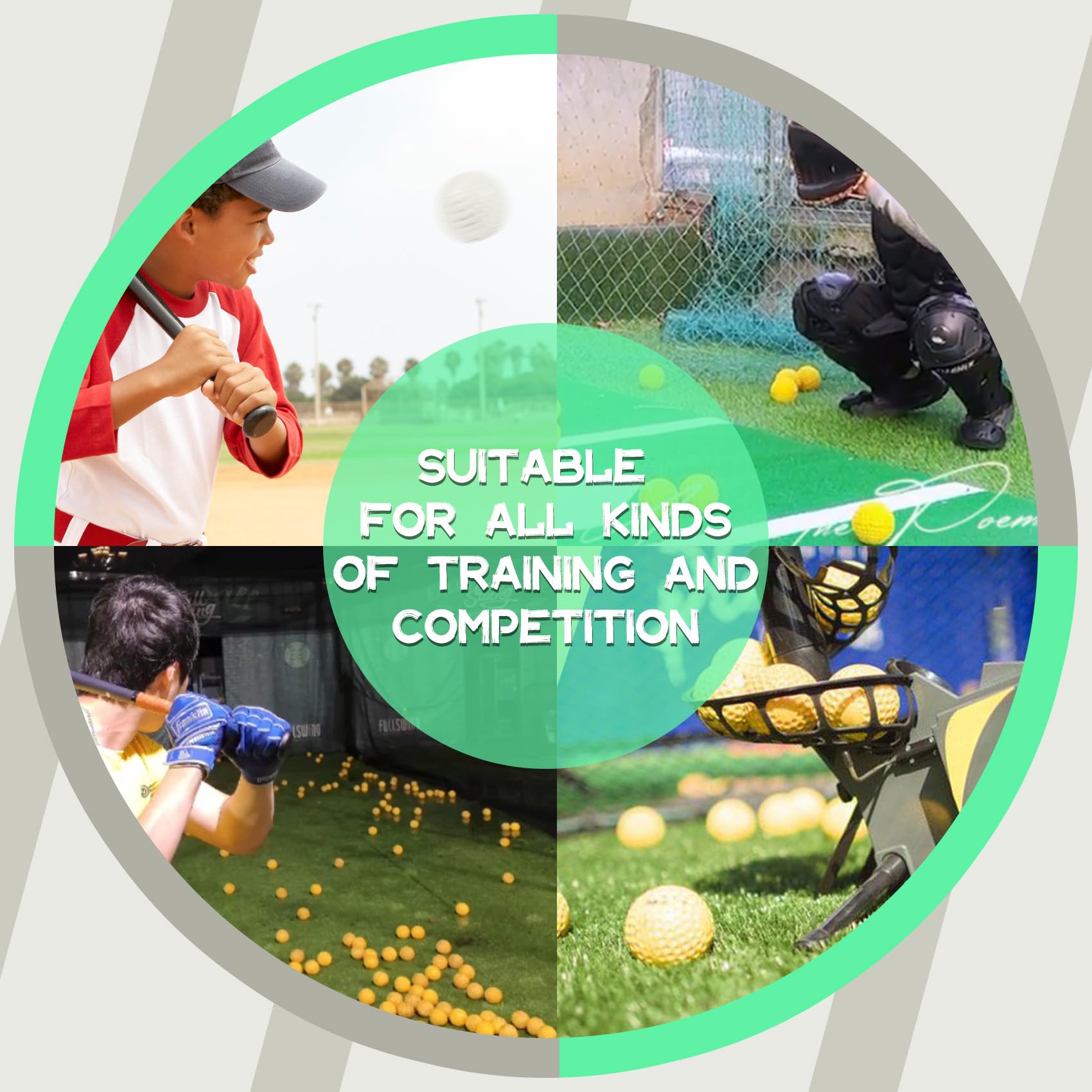 Snapklik.com : HANKLENSS Baseballs 12 Pack Yellow Dimpled Baseballs, 9 ...