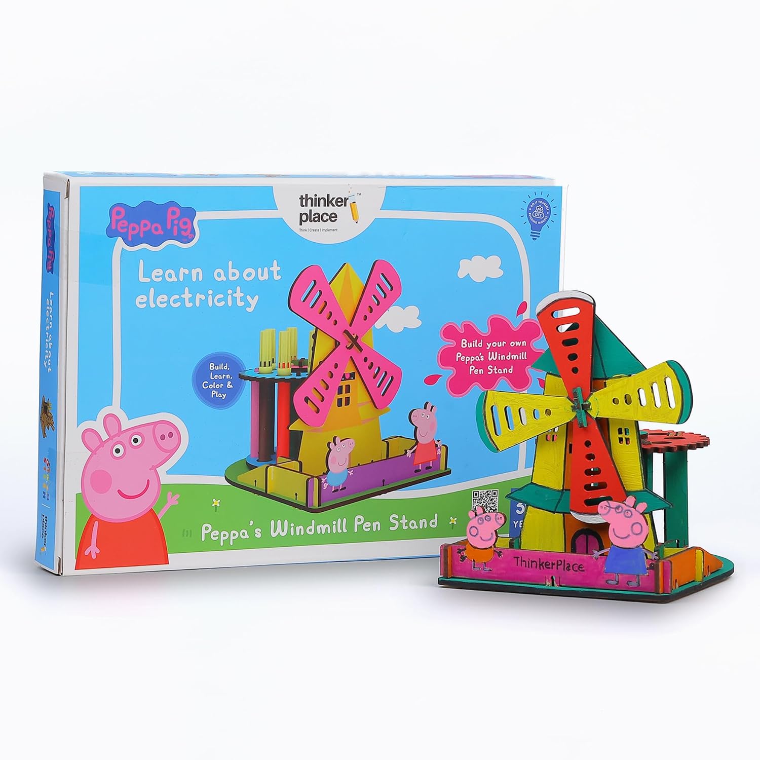 Buy ThinkerPlace Peppa Pig DIY Windmill Pen Stand | Learn About ...