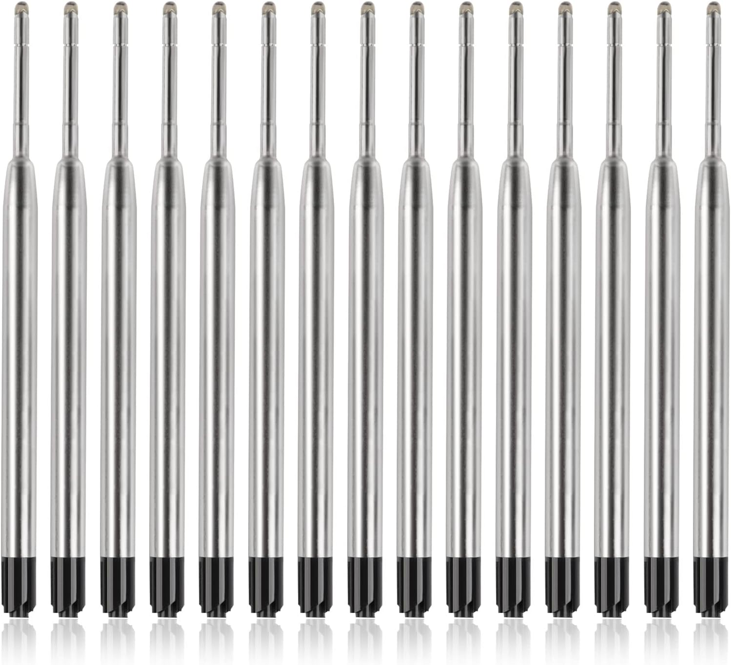 15 Pack Black Ink Refills for Ballpoint Pens, Replaceable Ballpoint Pen ...