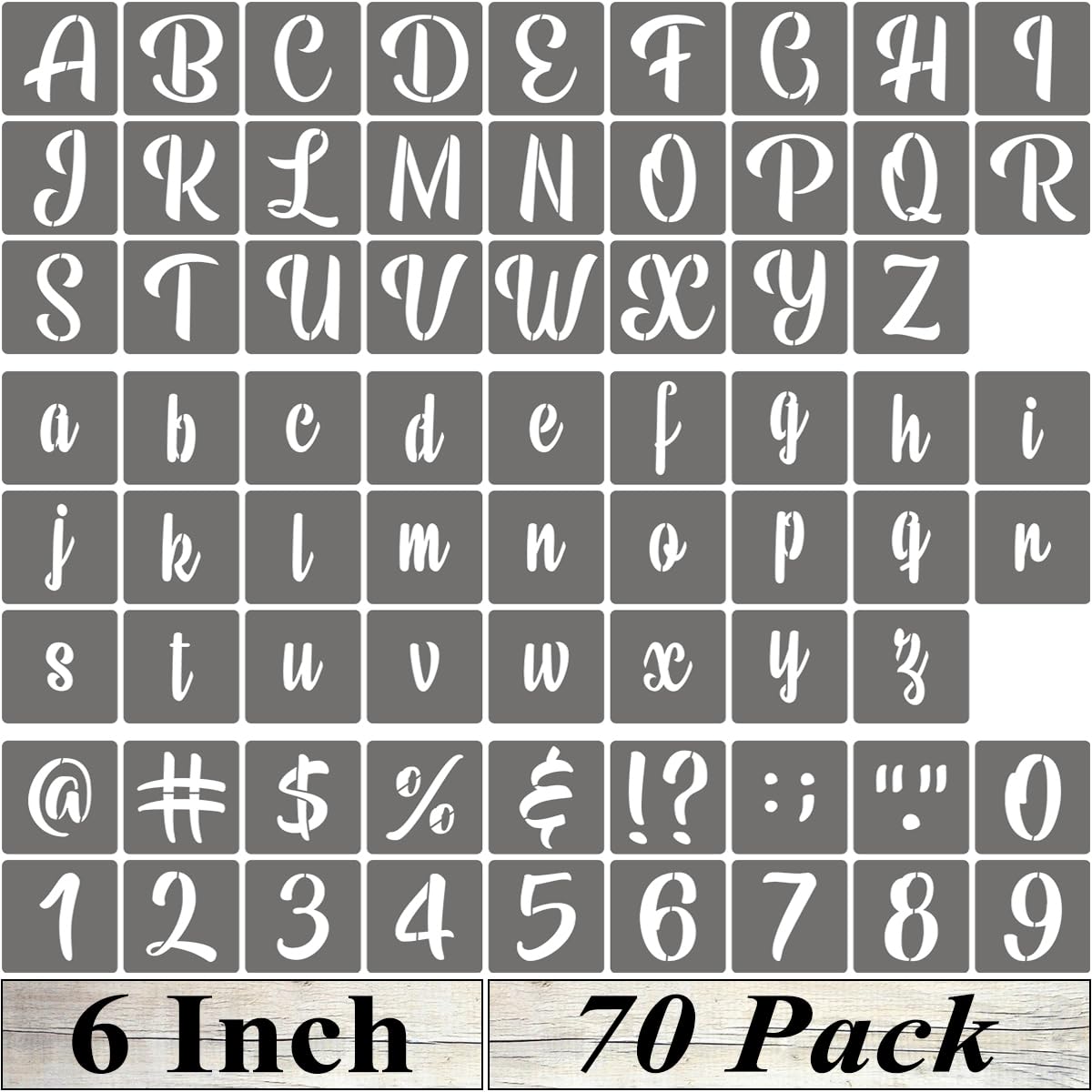 Amazon.com: 6 Inch Alphabet Letter Stencils - 70 Pack Letter Number ...