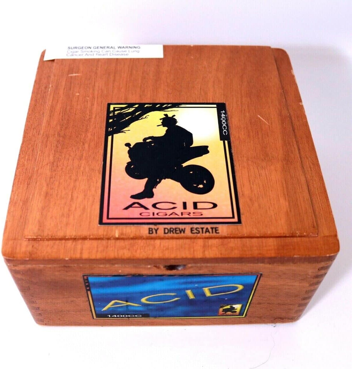 Amazon.com: Acid 1400CC Empty Wood Cigar Box 7.25" x 7.25" x 3.75 ...