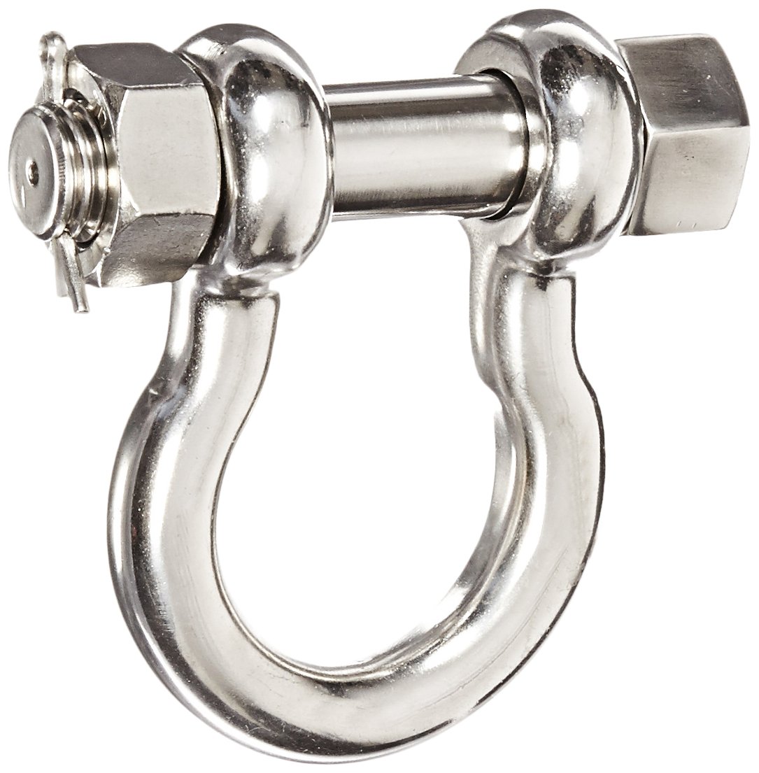 Indusco SH058IM08 5/8" Stainless Steel Bolt and Nut Anchor Shackle, 0. ...