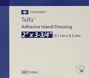 Telfa Island Wound Dressing by Kendall - 2 inch x 3.75 inch, 50 pack : Amazon.ca: Health ...