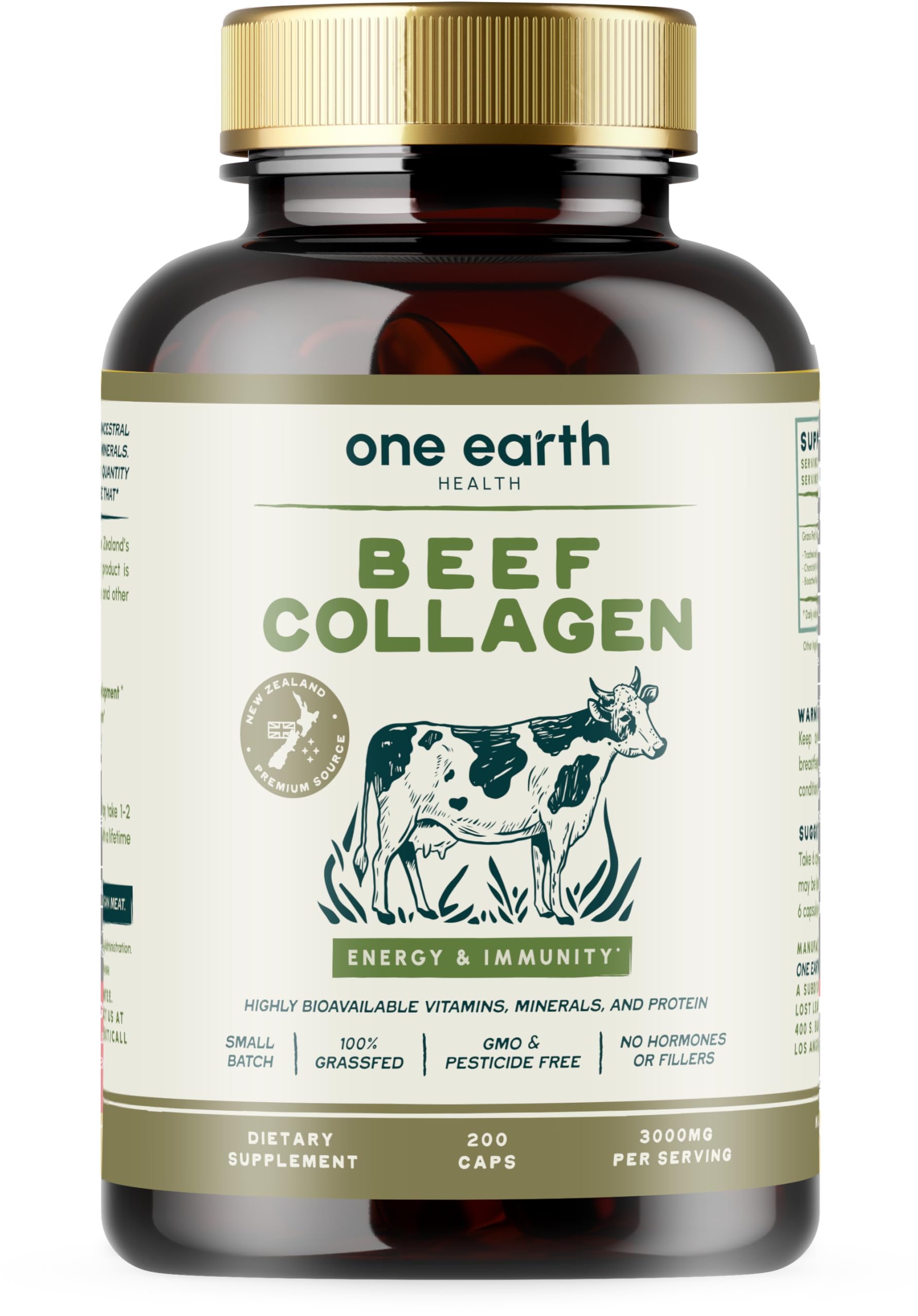 Grass Fed Beef Collagen New Zealand Sourced Natural Collagen Supplement ...