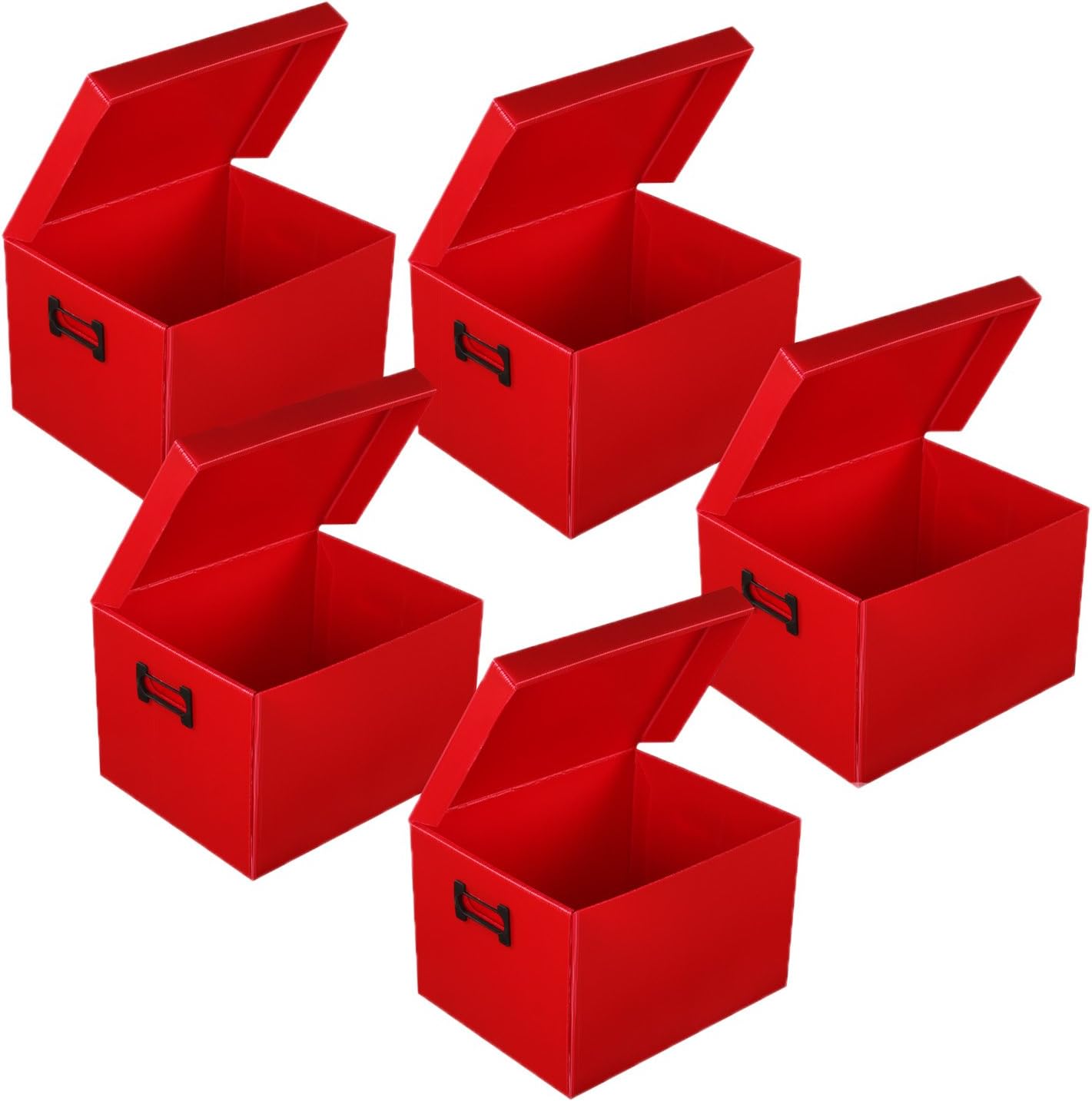 Corpac Pack of 5 Multipurpose Durable Plastic Storage Box 16 x 12 x 11 ...