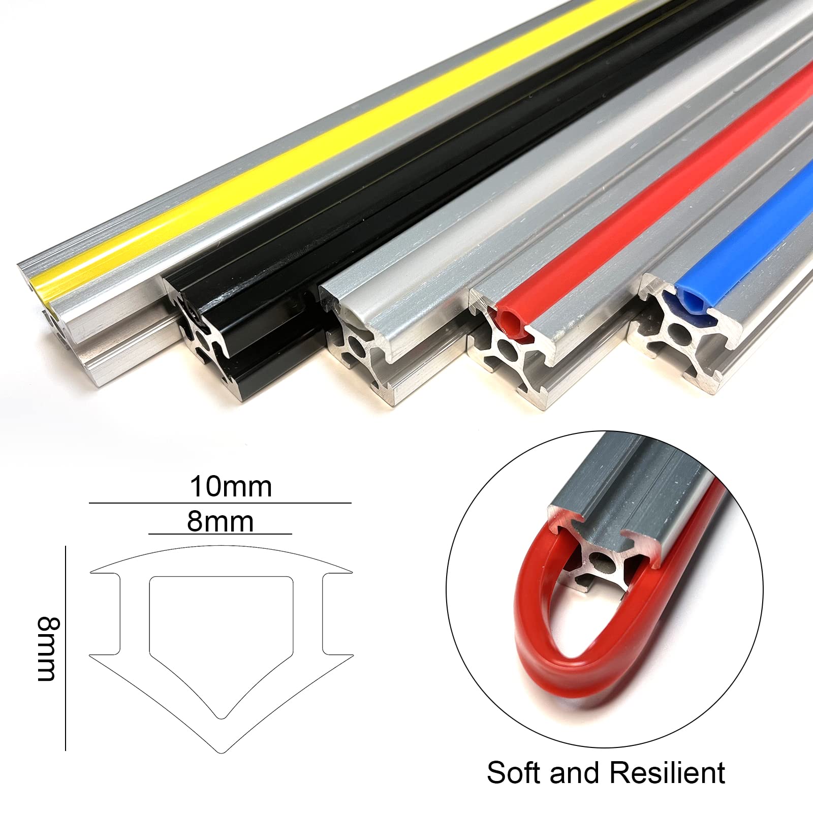 Snapklik.com : 6 Meters Dust Protection Soft Cover Seal Strip, 8mm Slot ...