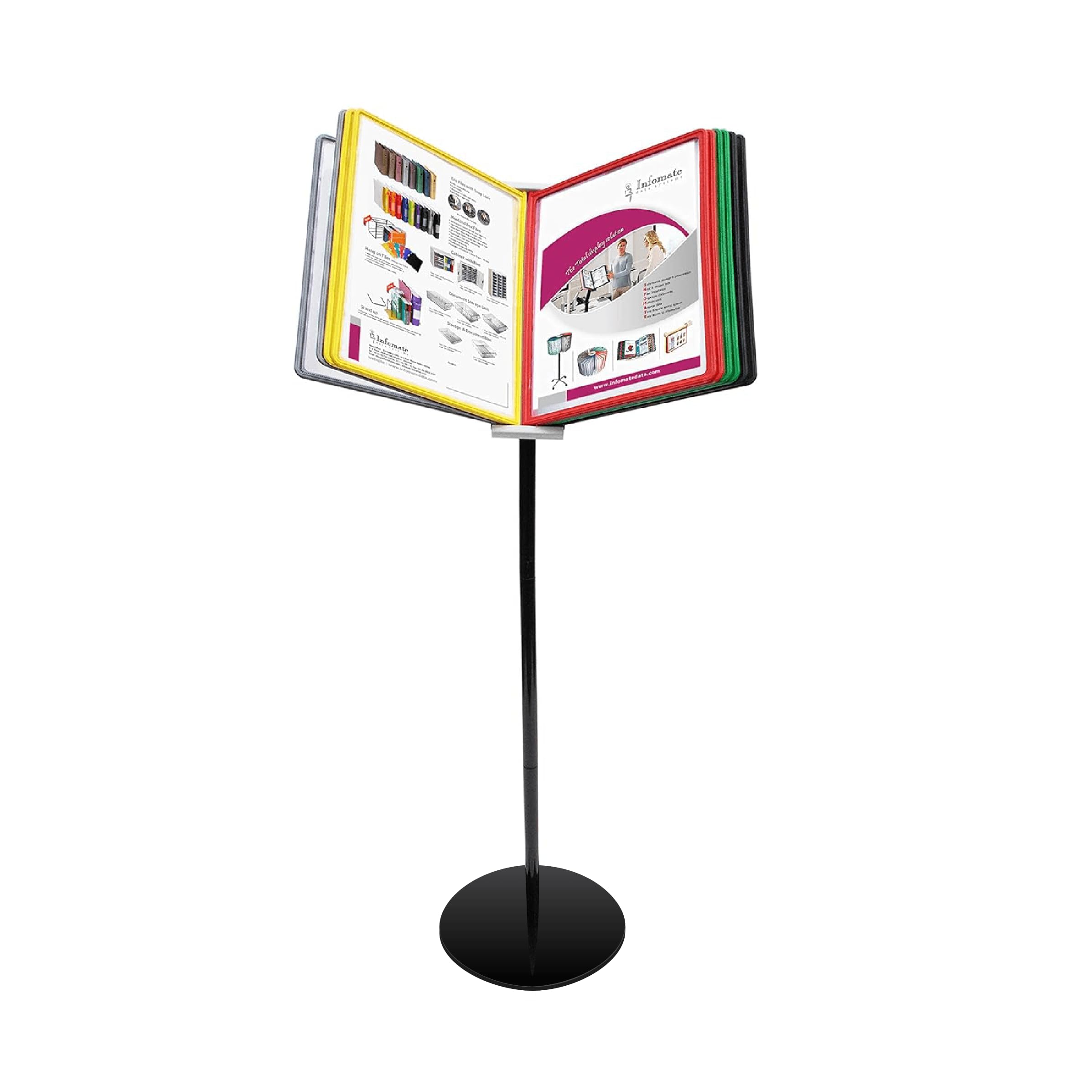 Infomate Information Display Stand A4 Size with 10 Folders ...