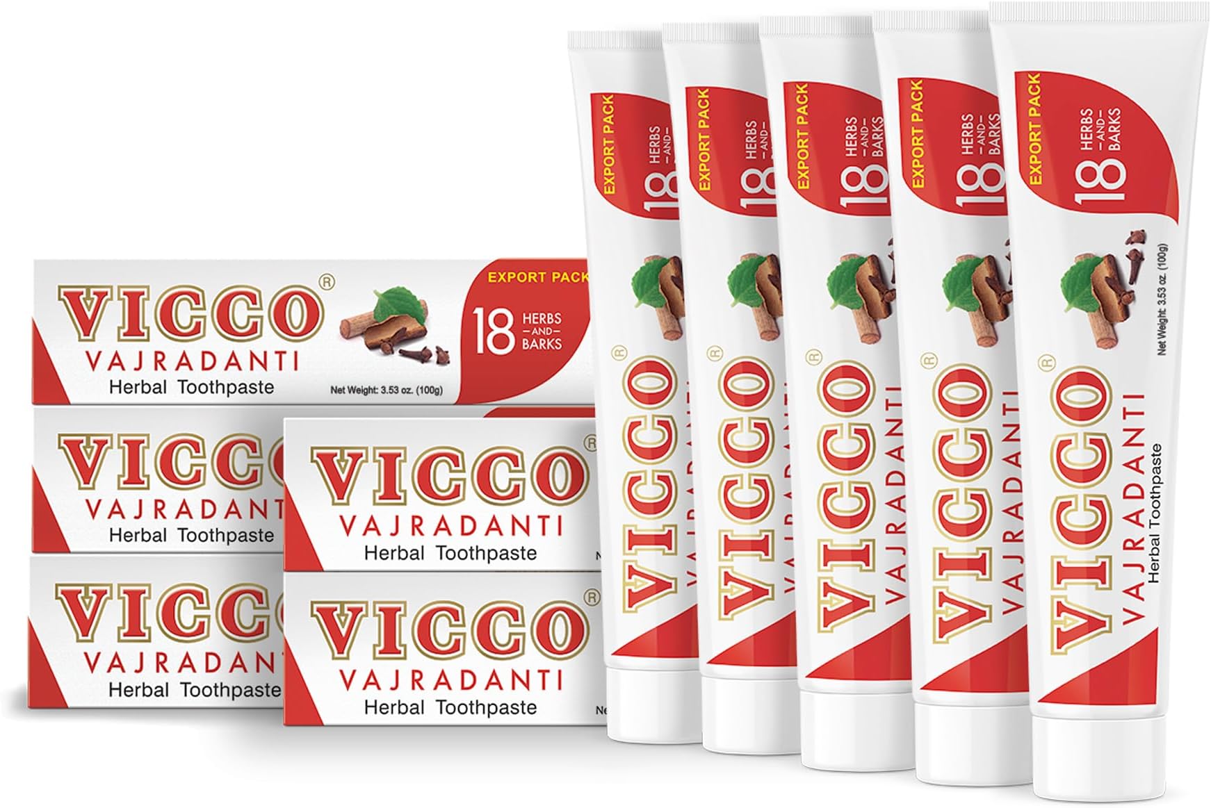 Amazon.com: Vicco Vajradanti Toothpaste- 200g (Pack of 3) : Health ...