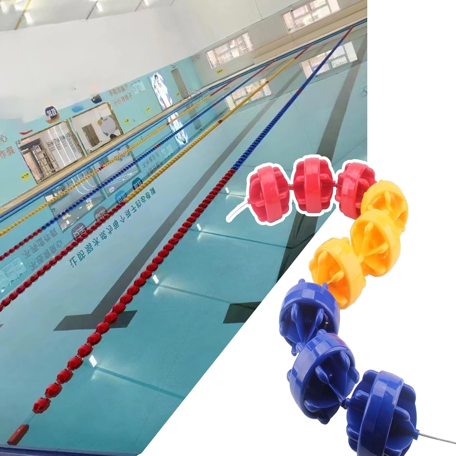 Amazon.com: Pool Rope Buoys Dividing Lane - 3/4/5/6/7/8/9/10m Pool Lane ...