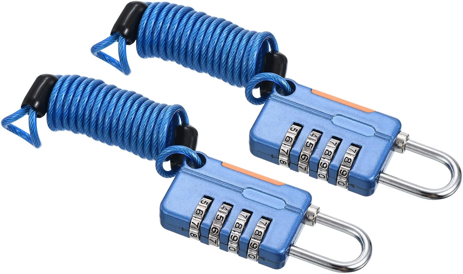 PATIKIL Luggage Cable Locks, 2 Pcs 4 Digit Combination Padlock with 3 ...