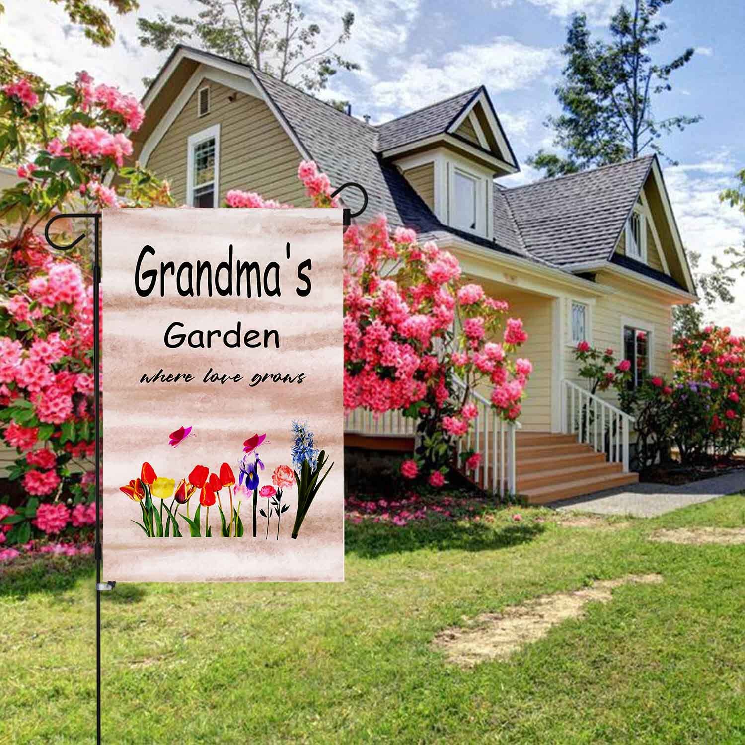Vertical Yard Decoration Grandma Gift Garden Flag - Double Sided 12 ...