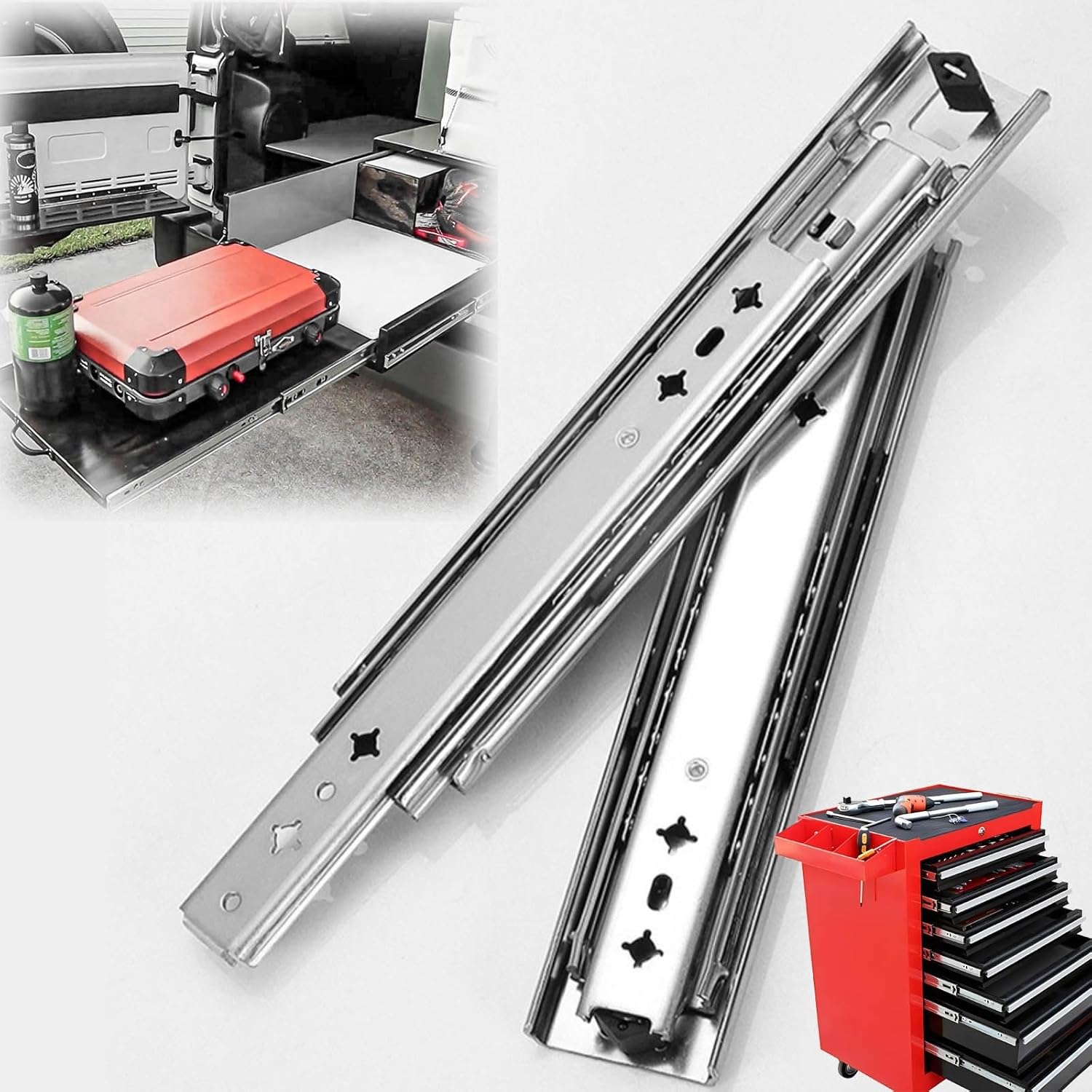 Drawer Runners Drawer Track 450-1500Mm Heavy Duty Draw Sliders Full ...