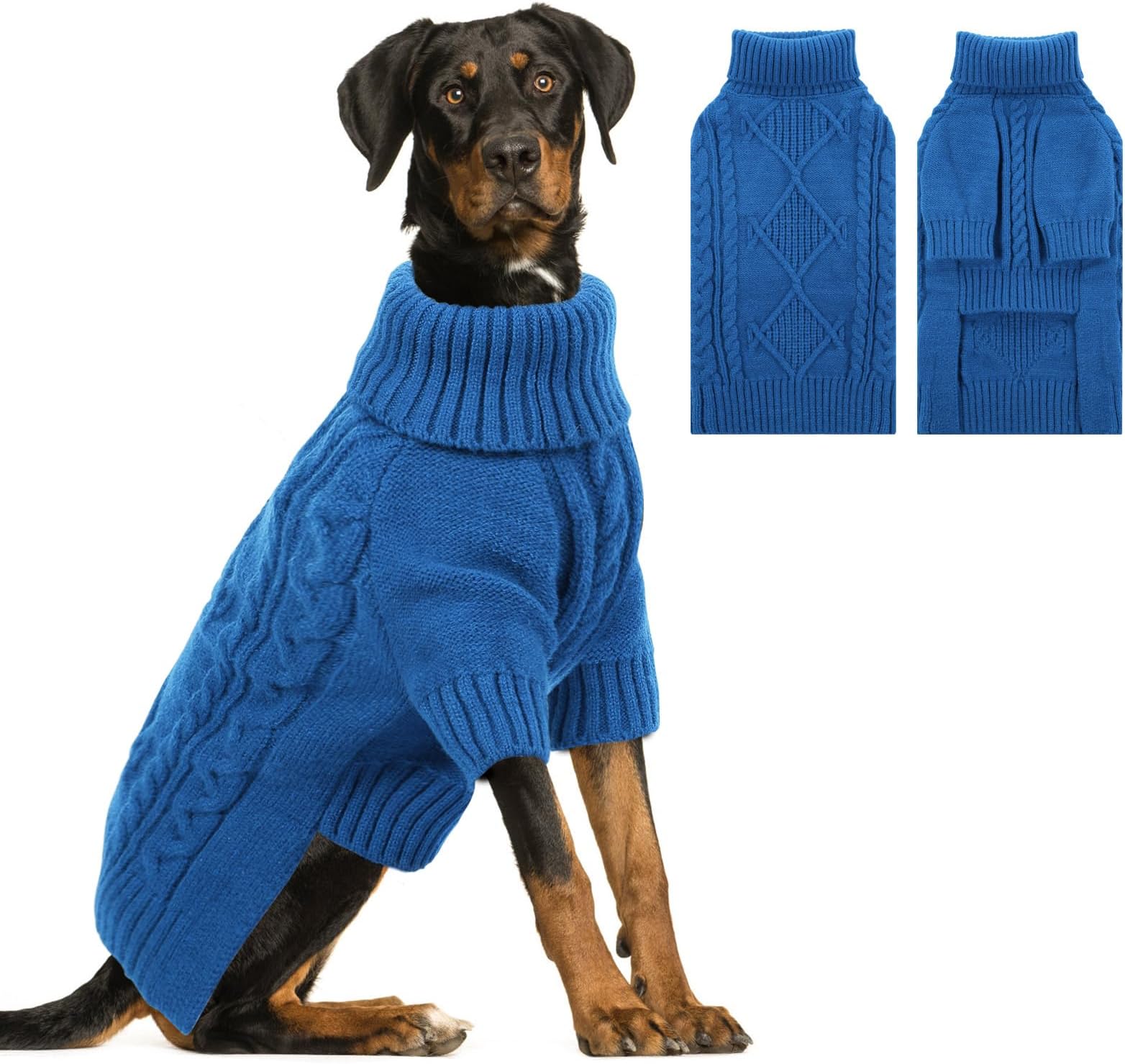 Amazon.com : ASENKU Knitted Dog Sweater, Pullover Big Thermal Dog ...