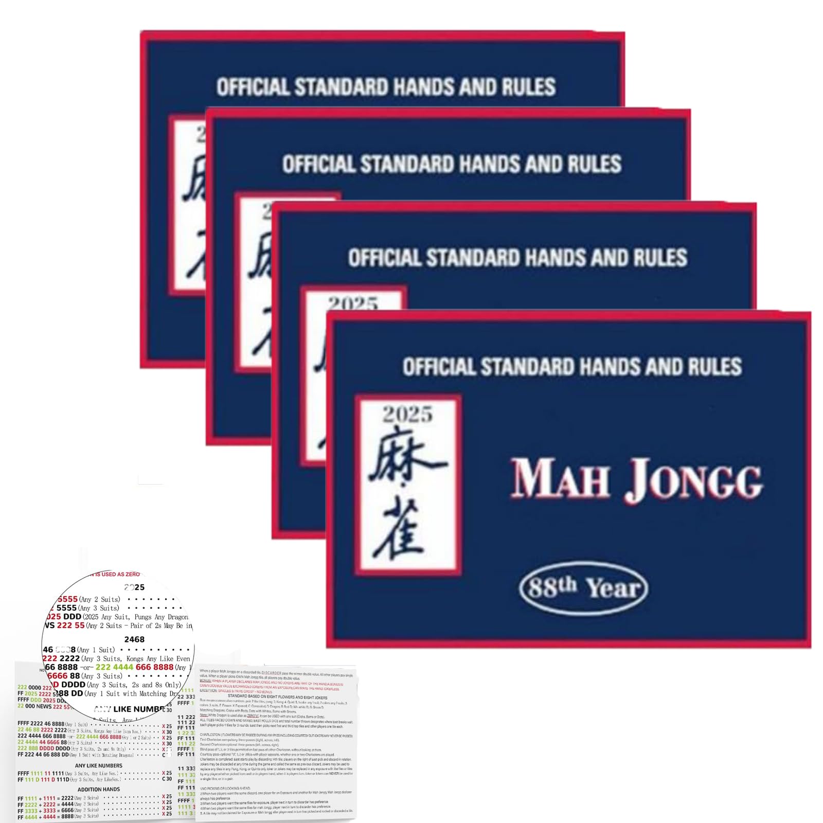 Snapklik.com : Mahjong Cards 2025 - Official Standard Hands And Rules ...