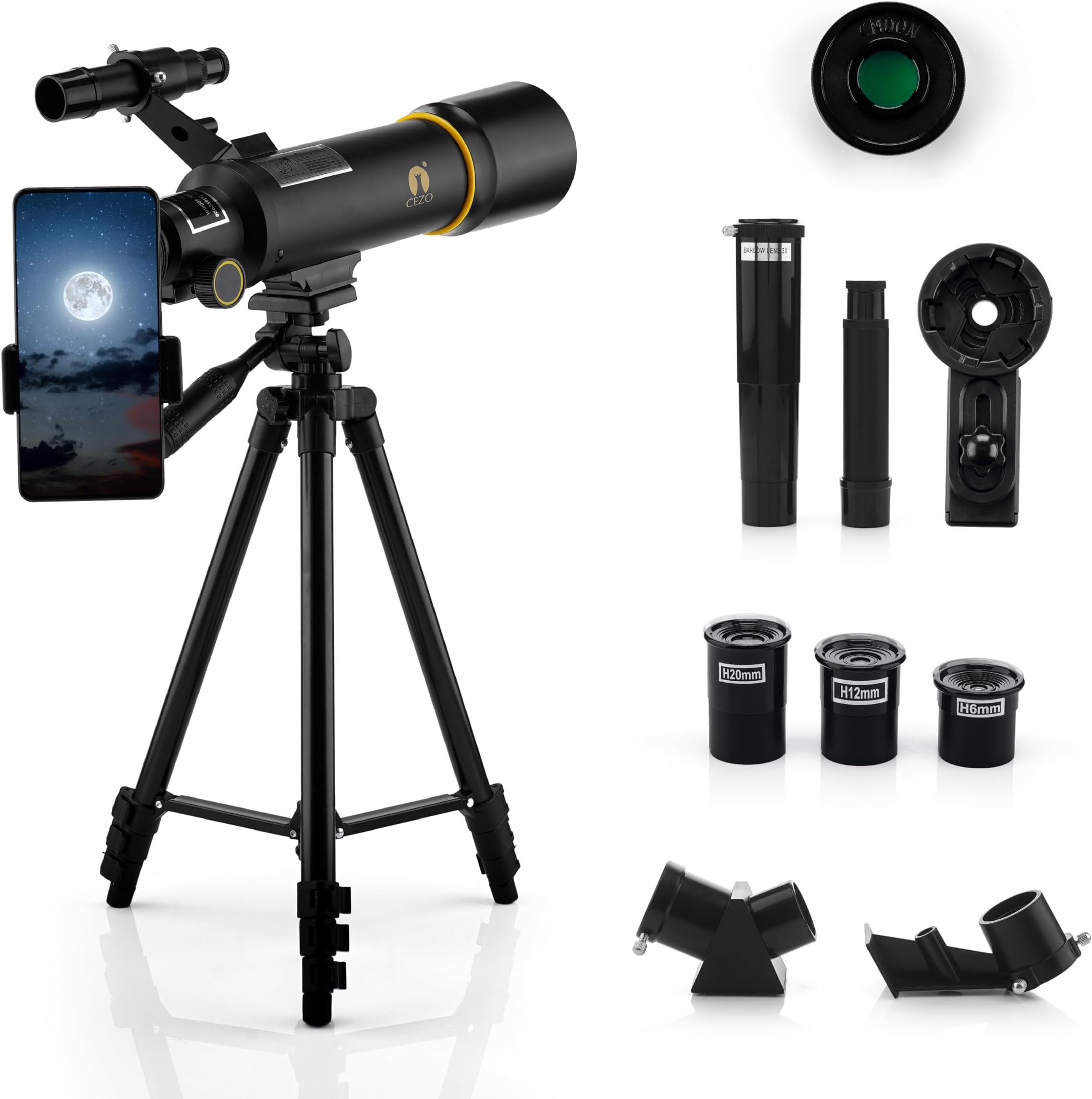 Buy Pie Matrix Neo 50/360 HD Zoom Refractor Telescope – 90x ...
