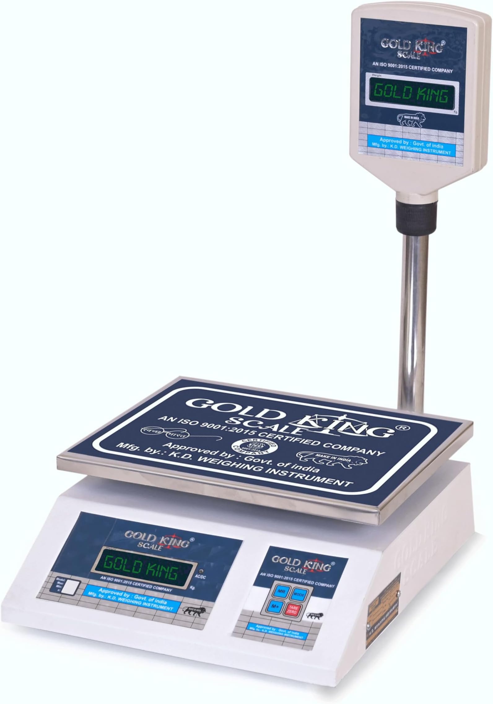 GOLD KING SCALE Stainless Steel Weighing Scale 30kg Steel Pole Weight ...